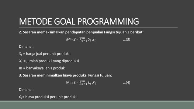 goal programing ppt | PPTX