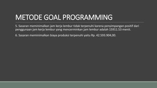 goal programing ppt | PPTX