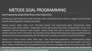 goal programing ppt | PPTX