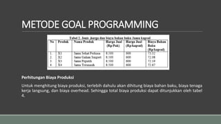 goal programing ppt | PPTX