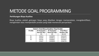 goal programing ppt | PPTX