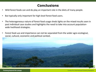 Forest foods and healthy diets: quantifying the contributions | PPT