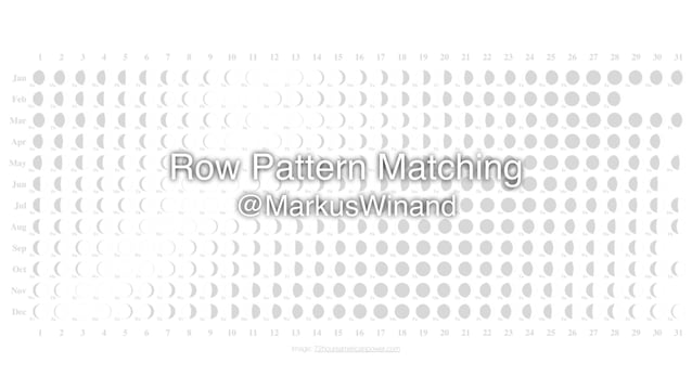 Row Pattern Matching in SQL:2016 | PDF