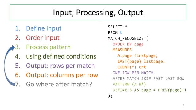 Row patternmatching12ctech14 | PPTX | Databases | Computer Software and Applications