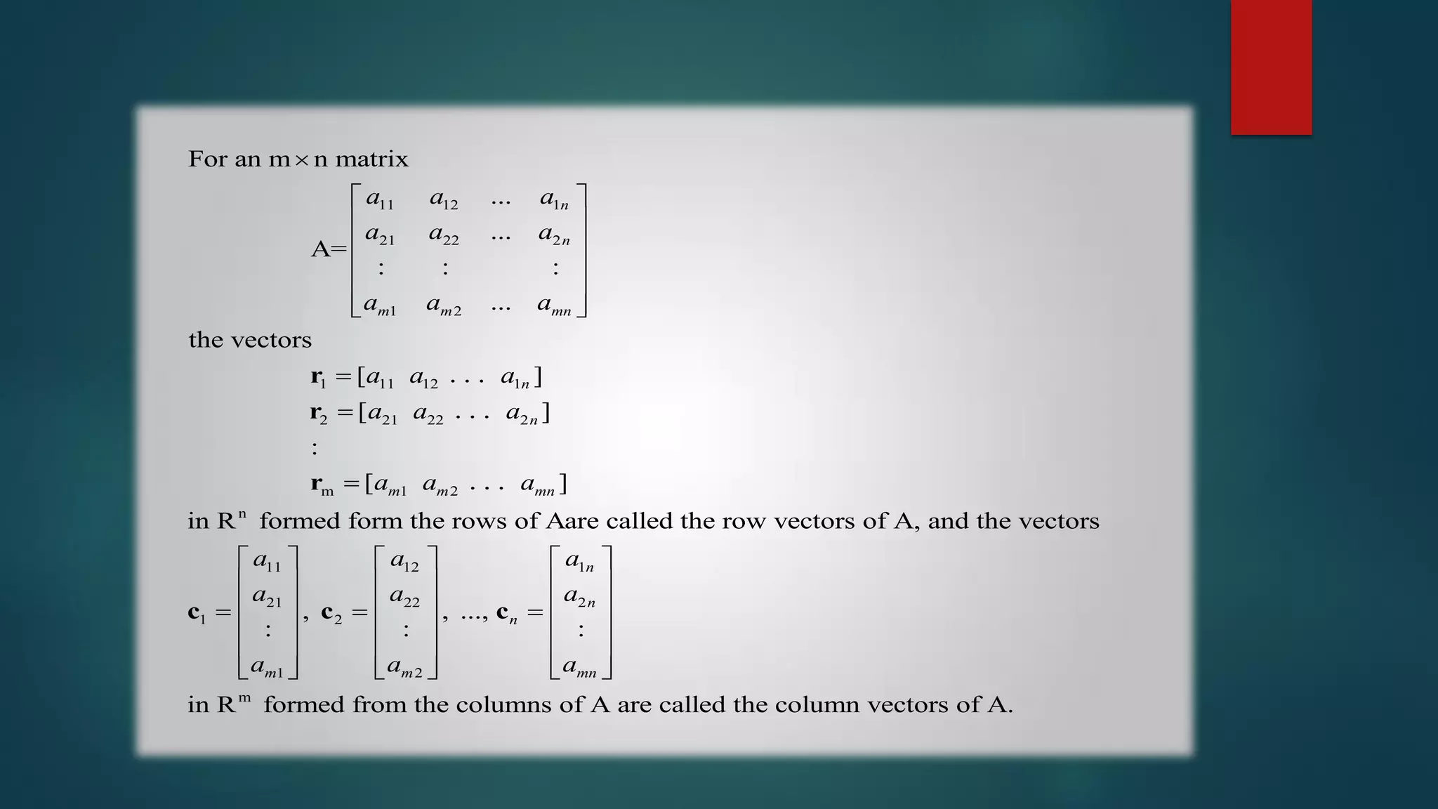Row space, column space, null space And Rank, Nullity and Rank-Nullity ...