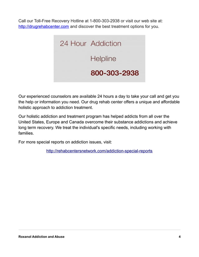 Roxanol Addiction and Abuse | PDF