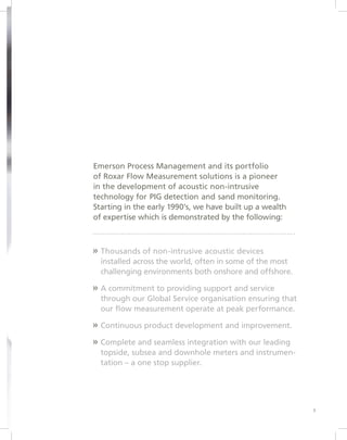 Roxar sand-monitor -pig-detector brochure | PDF