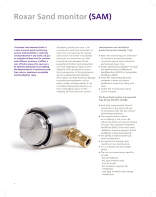 Roxar sand-monitor -pig-detector brochure | PDF