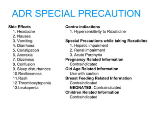 Roxatidine, Second generation histamine H2 receptor antagonist | PPT