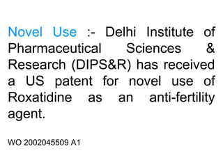 Roxatidine, Second generation histamine H2 receptor antagonist | PPT