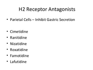 Roxatidine, Second generation histamine H2 receptor antagonist | PPT