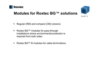 Roxtec BG Solutions | PDF