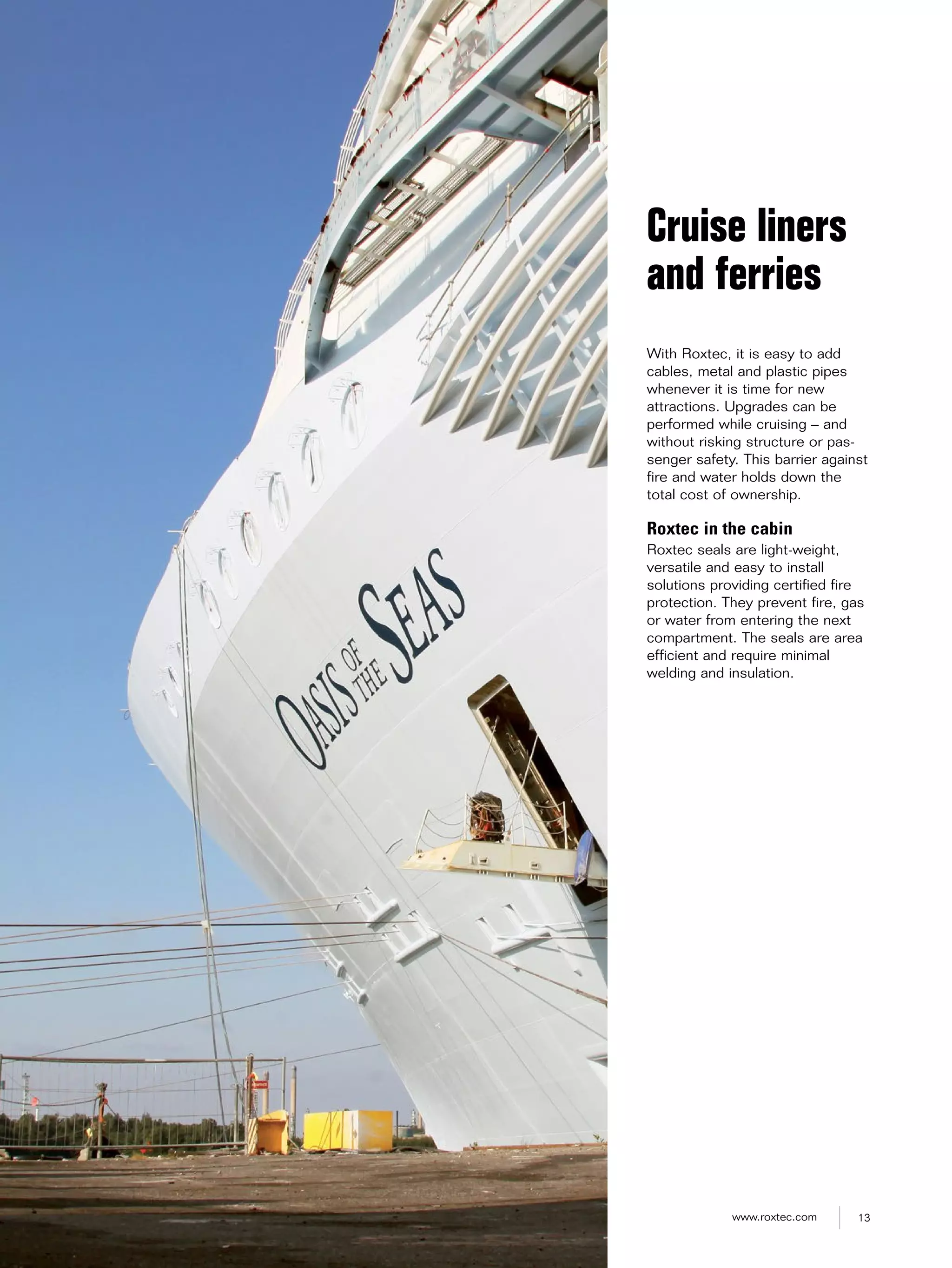 Roxtec Cable and Pipe Transits for Marine Applications | PDF