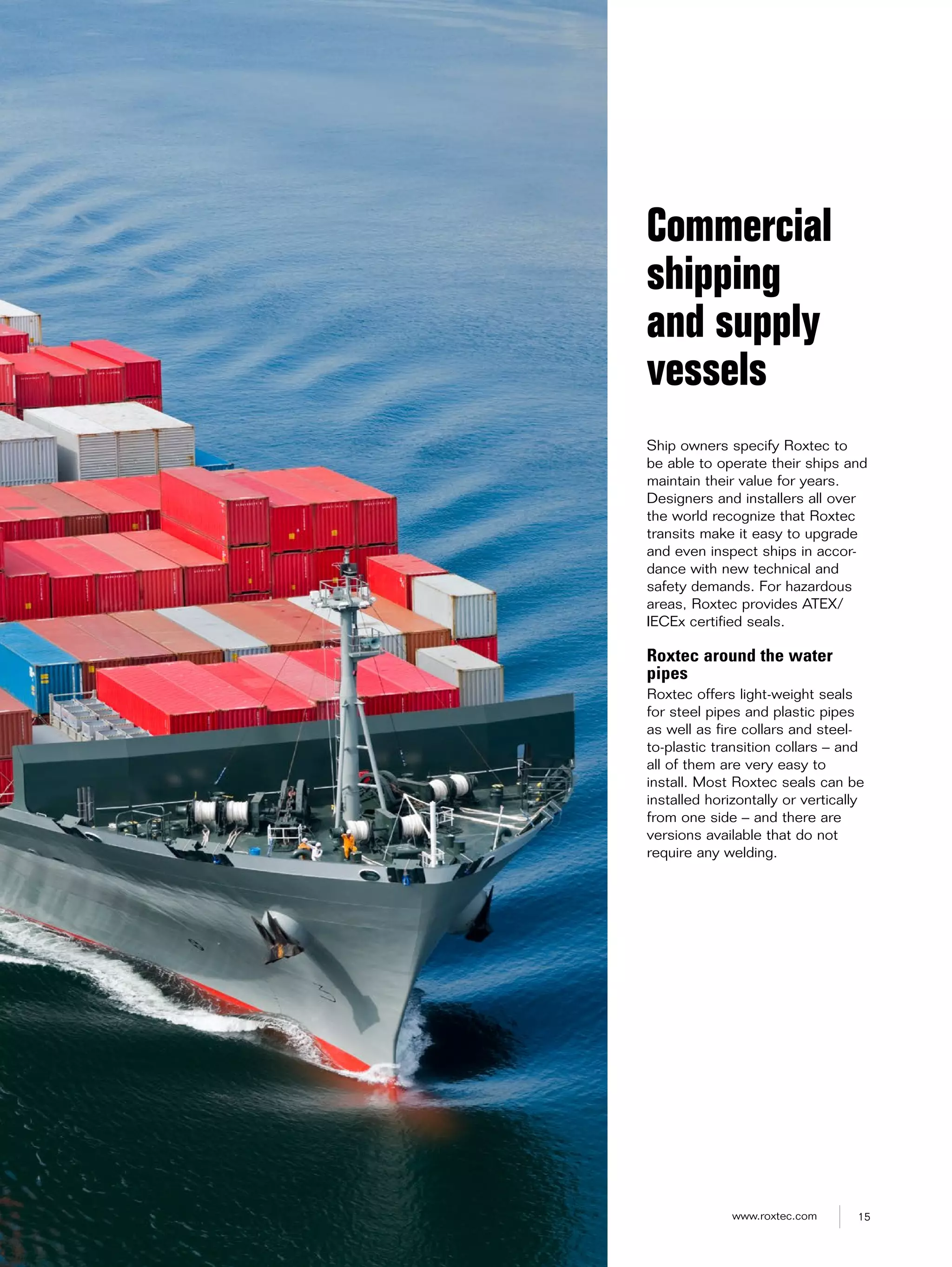 Roxtec Cable and Pipe Transits for Marine Applications | PDF