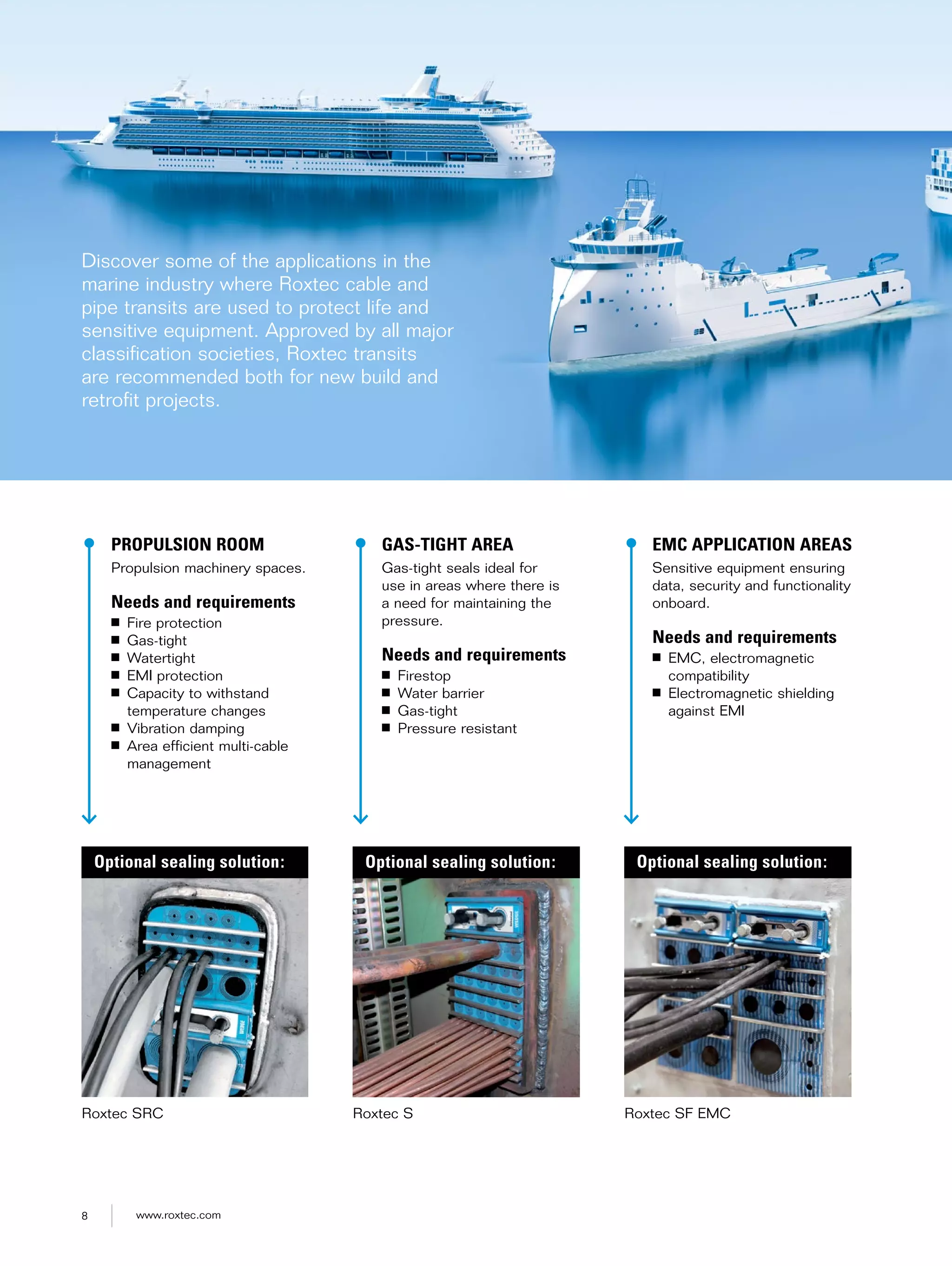 Roxtec Cable and Pipe Transits for Marine Applications | PDF