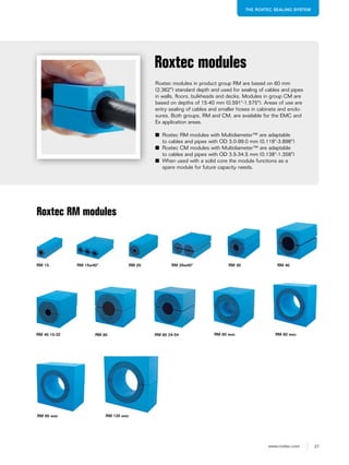 Roxtec Cable and Pipe Transits for Marine Applications | PDF