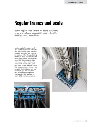 Roxtec Cable and Pipe Transits for Marine Applications | PDF