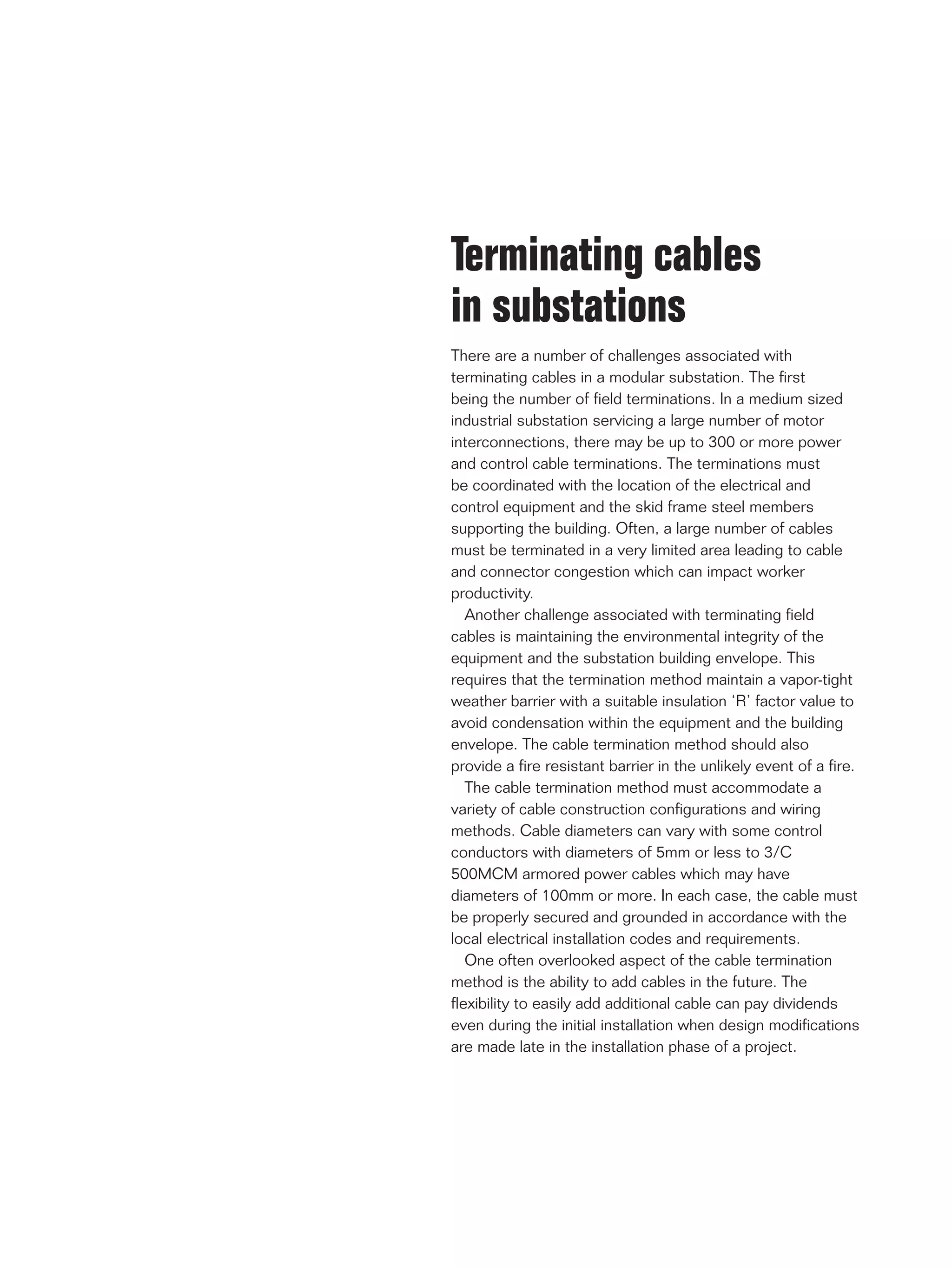 Roxtec Cable Transit - Substation Cable Termination Design | PDF