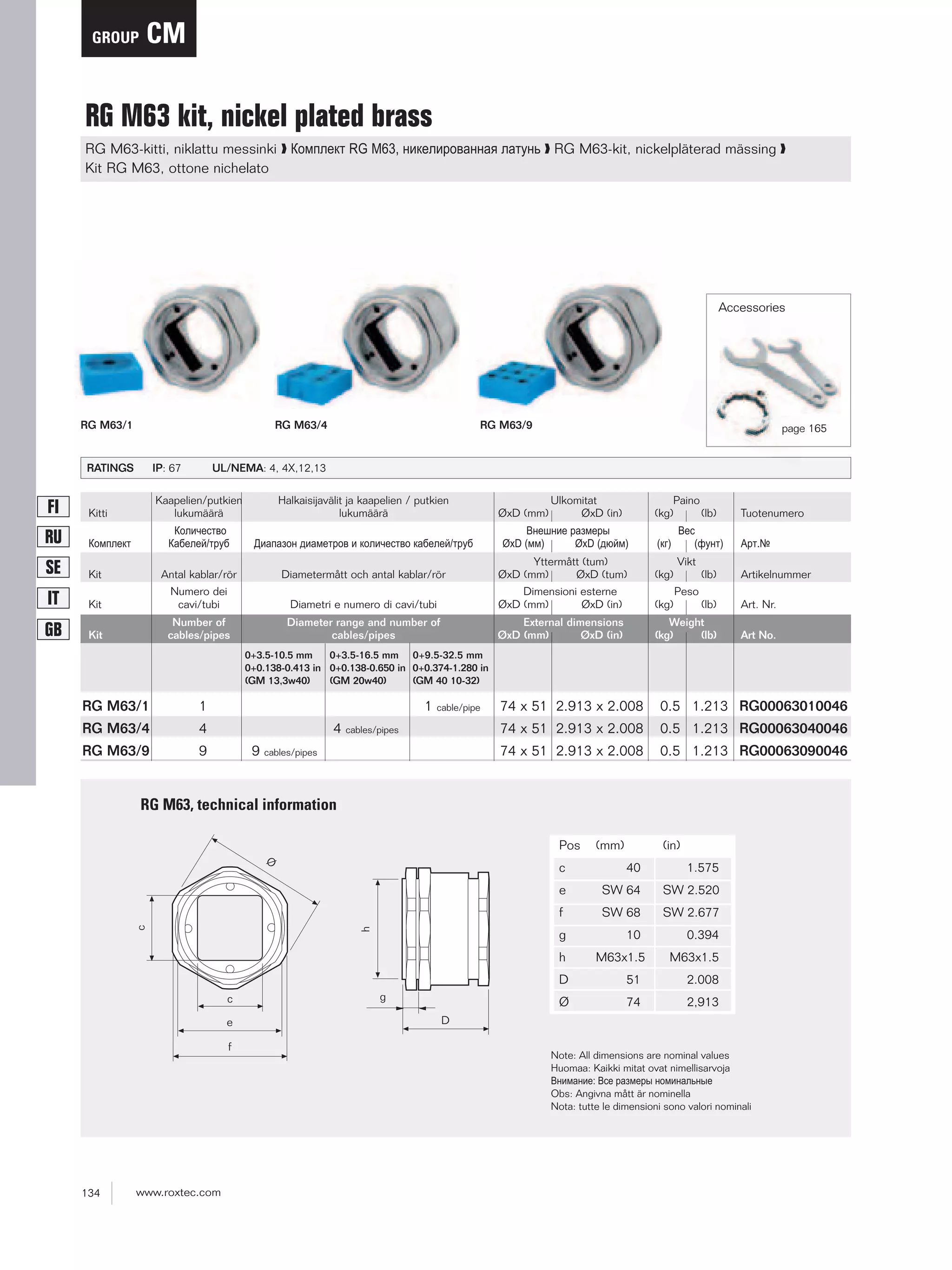 Roxtec Cable Transit Seals - RG M63 Transit Frames | PDF