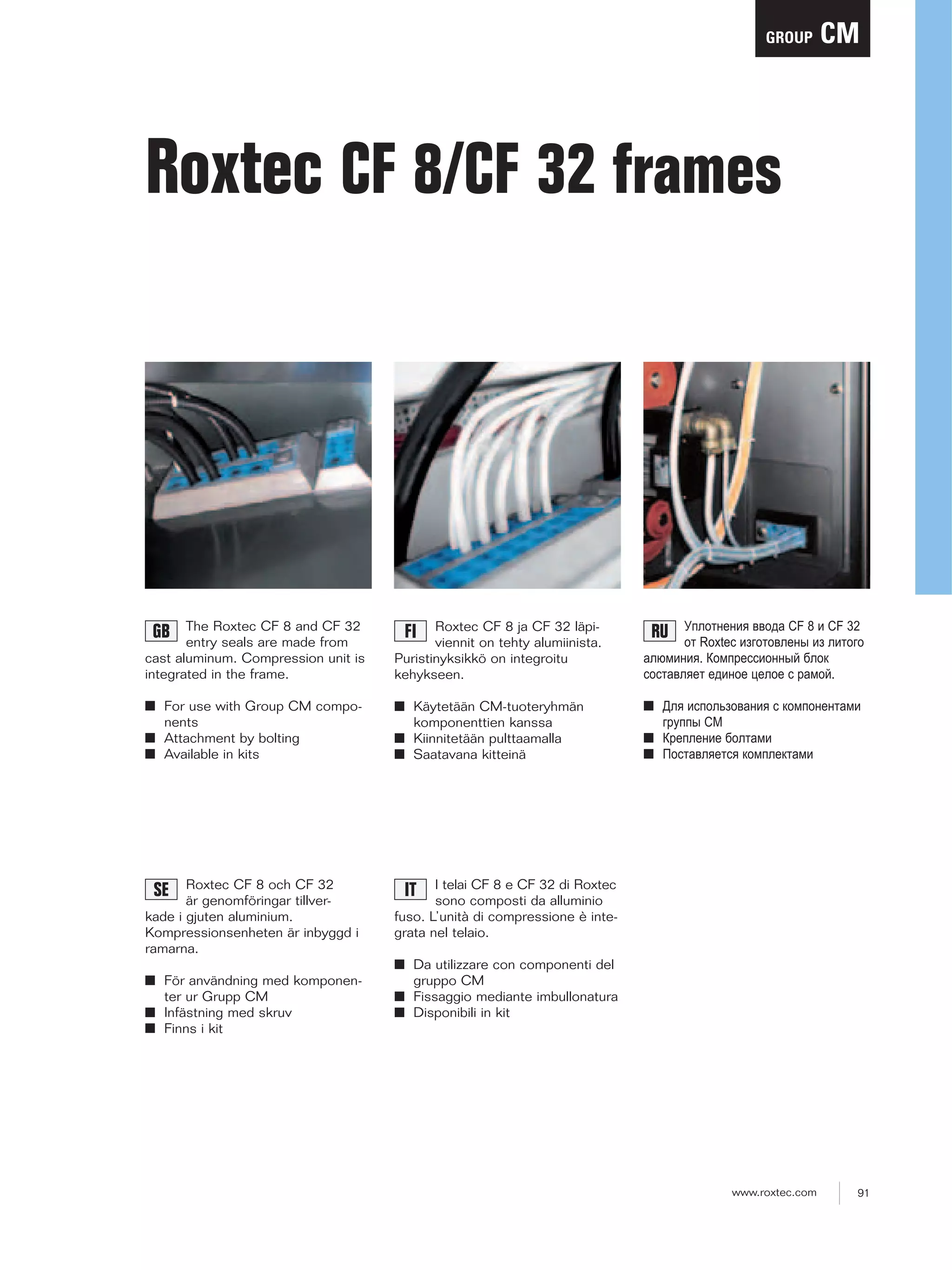 Roxtec Cable Transit Seals - Roxtec CF32 Cable Transit Frame | PDF