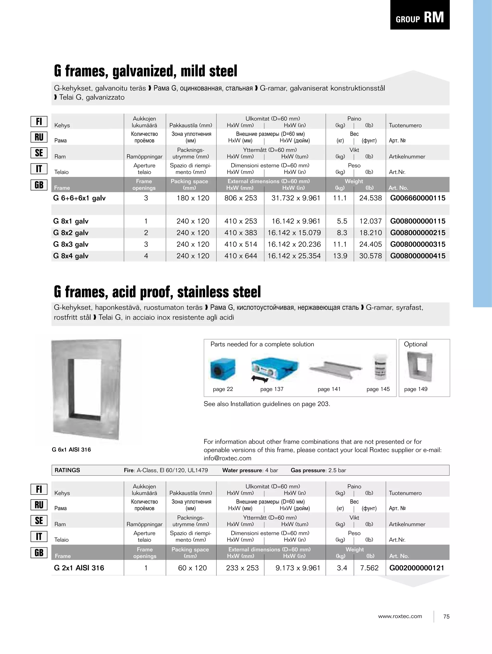 Roxtec Cable Transit Seals - Roxtec G Cable Transit Frame | PDF