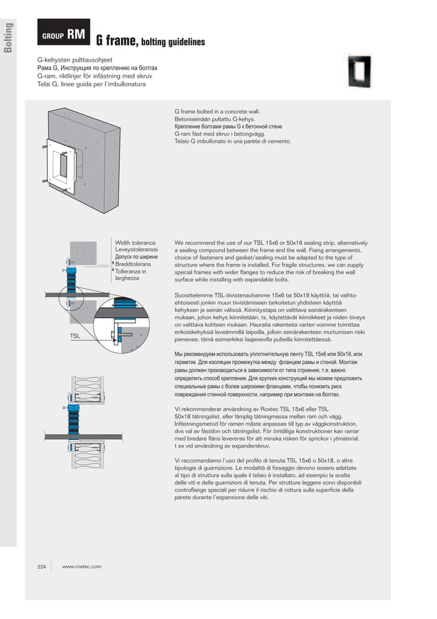 Roxtec Cable Transit Seals - Roxtec G Cable Transit Frame | PDF