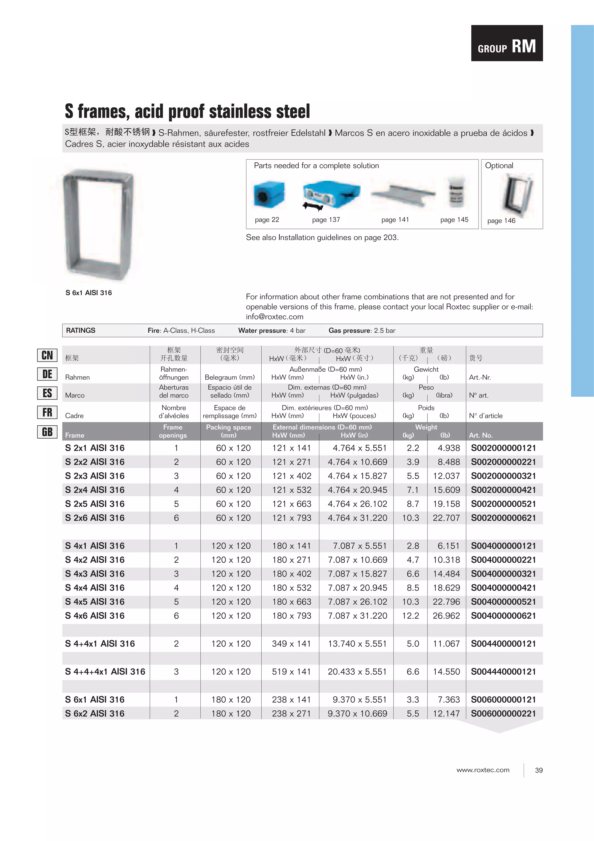 Roxtec Cable Transit Seals - Roxtec S Cable Transit Frame | PDF