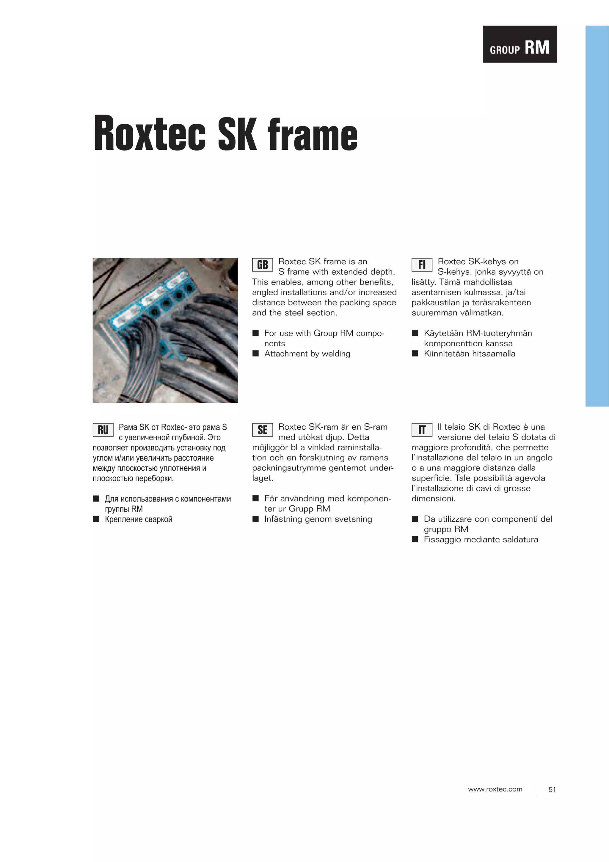 Roxtec Cable Transit Seals - Roxtec SK Cable Transit Frame | PDF