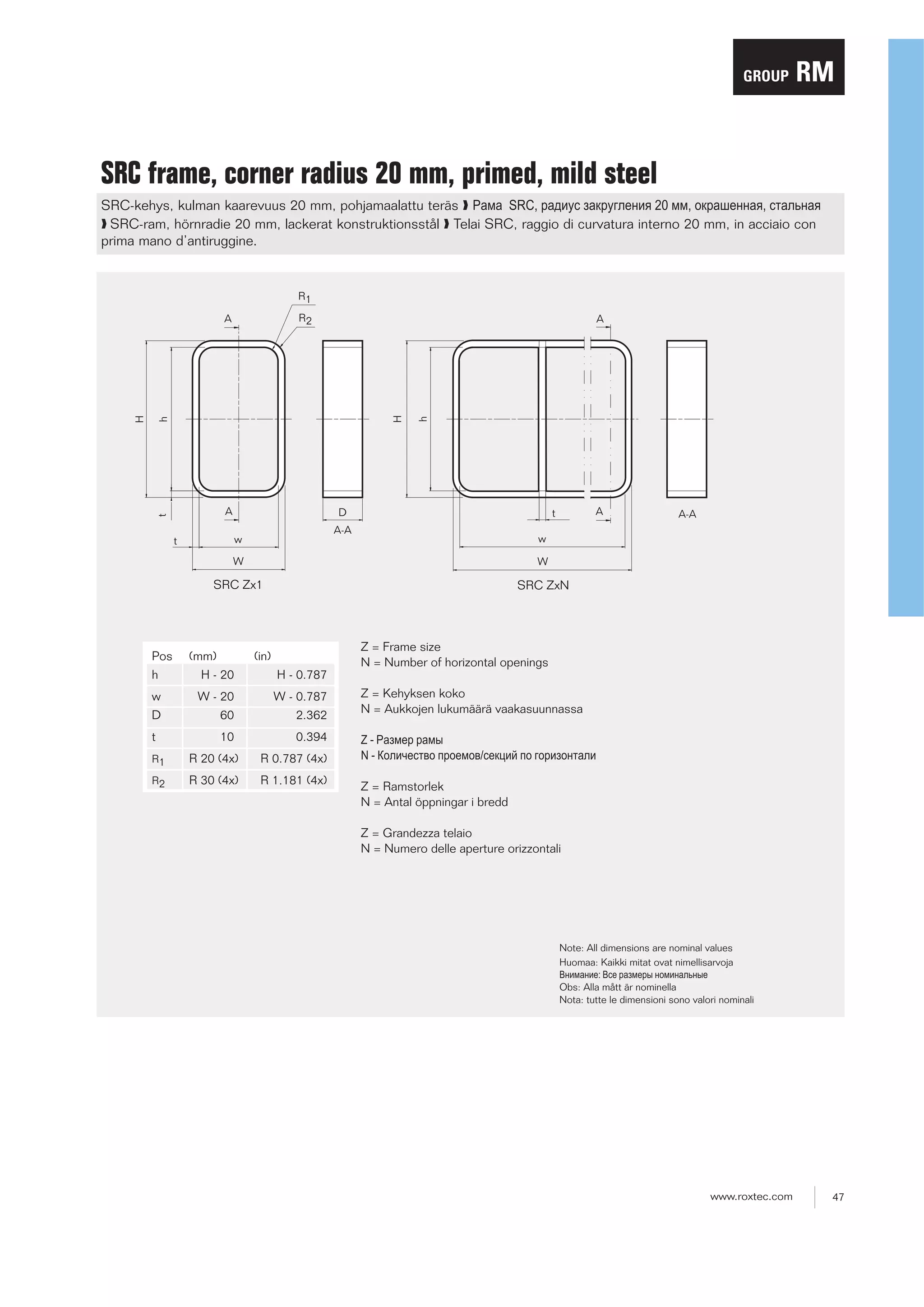Roxtec Cable Transit Seals - Roxtec SRC Cable Transit Frame | PDF