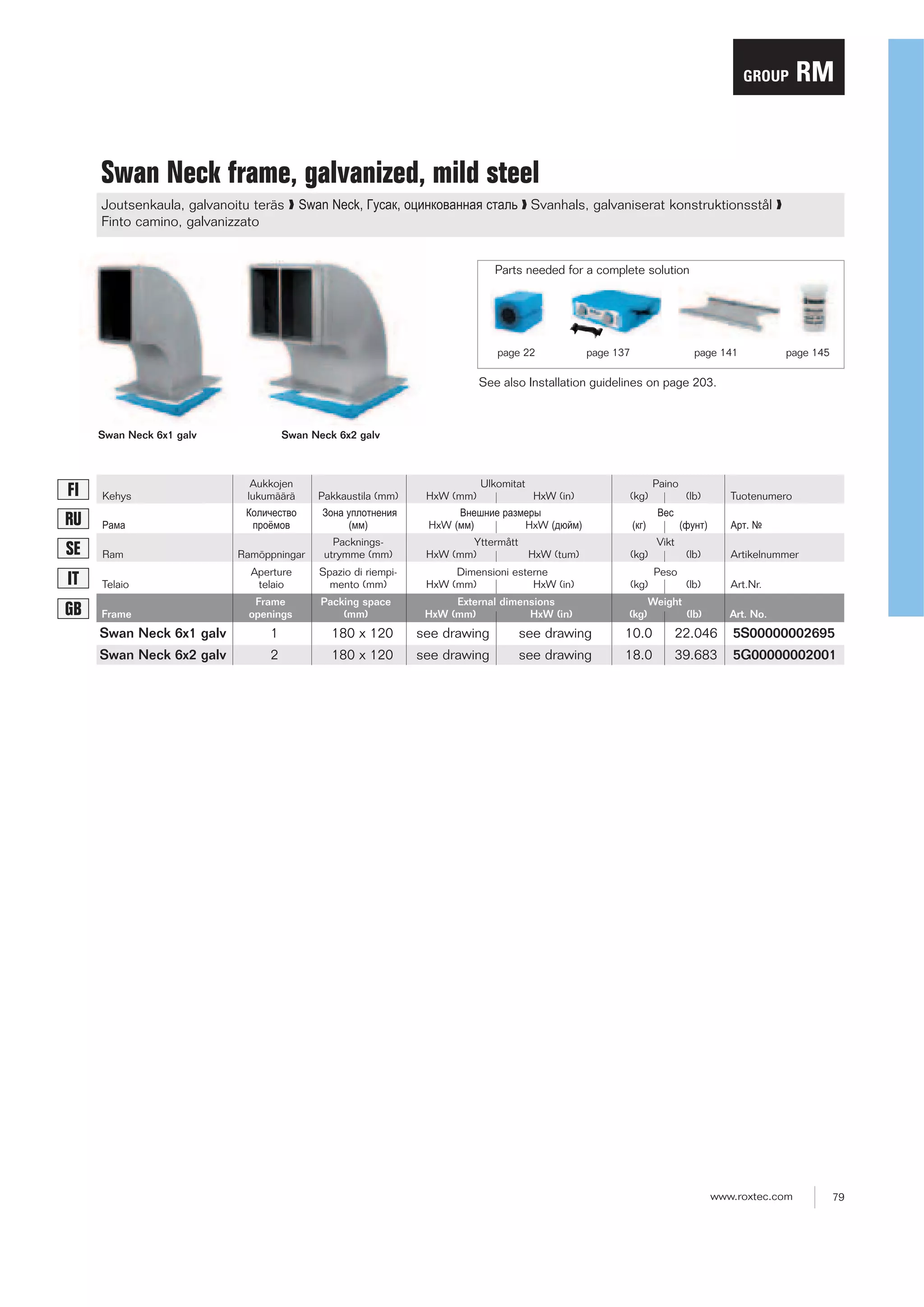 Roxtec Cable Transit Seals - Roxtec Swan Neck Cable Transit Frame | PDF