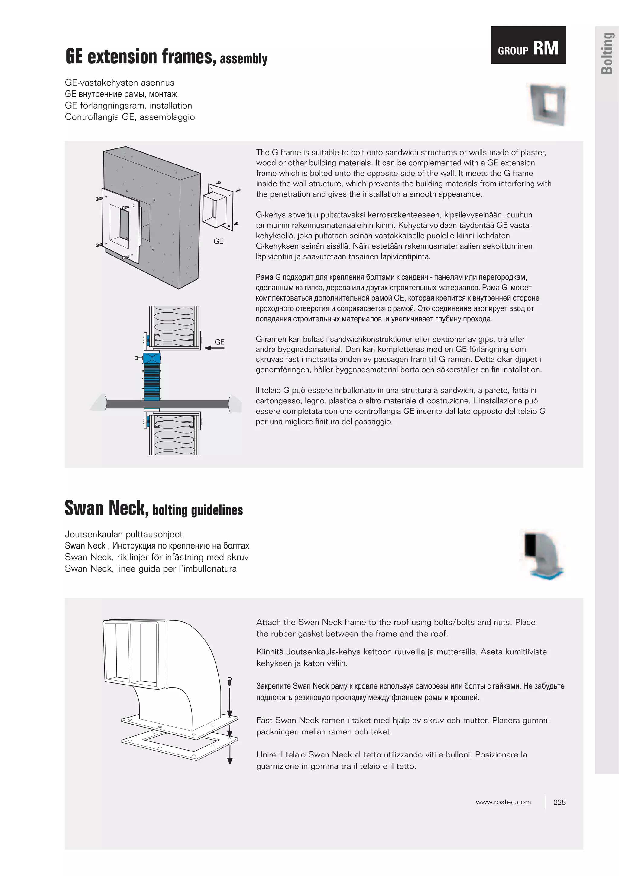 Roxtec Cable Transit Seals - Roxtec Swan Neck Cable Transit Frame | PDF