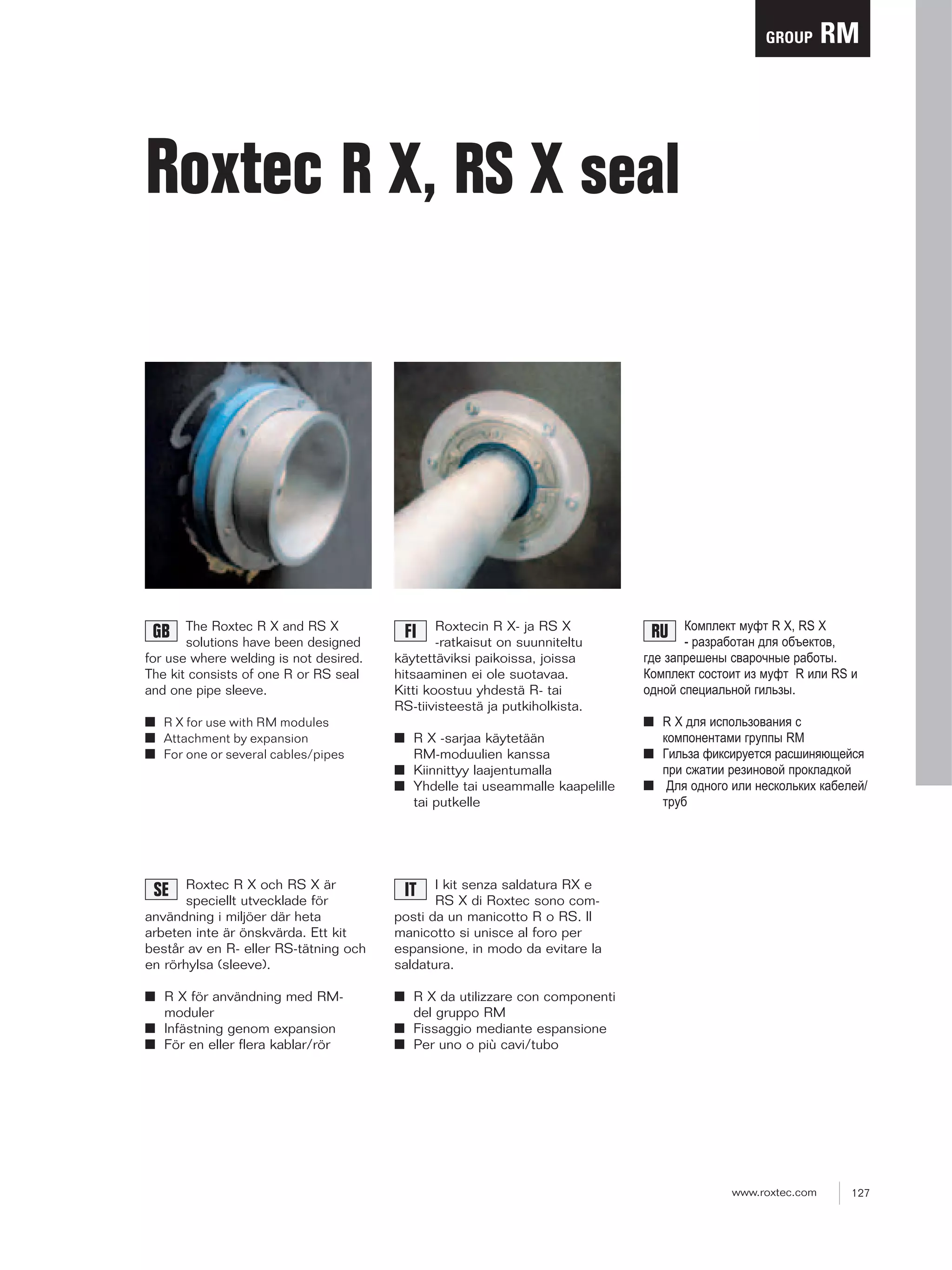 Roxtec Cable Transit Seals - RSX Transit Frames | PDF