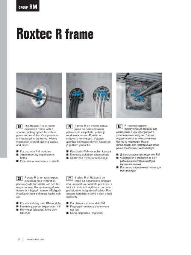 Roxtec Cable Transit Seals - R Transit Frames | PDF