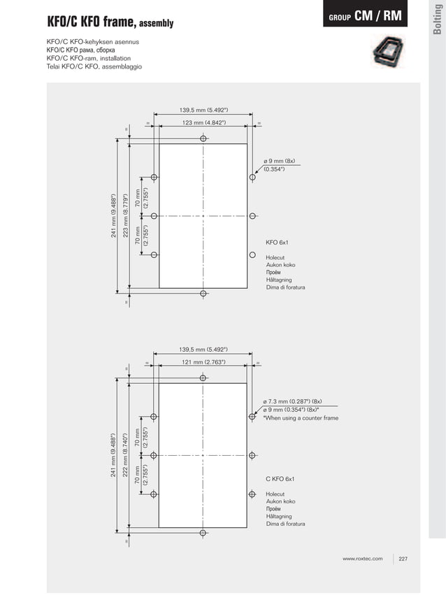 Roxtec Cable Transit Seals - Roxtec C KFO Cable Transit Frame | PDF