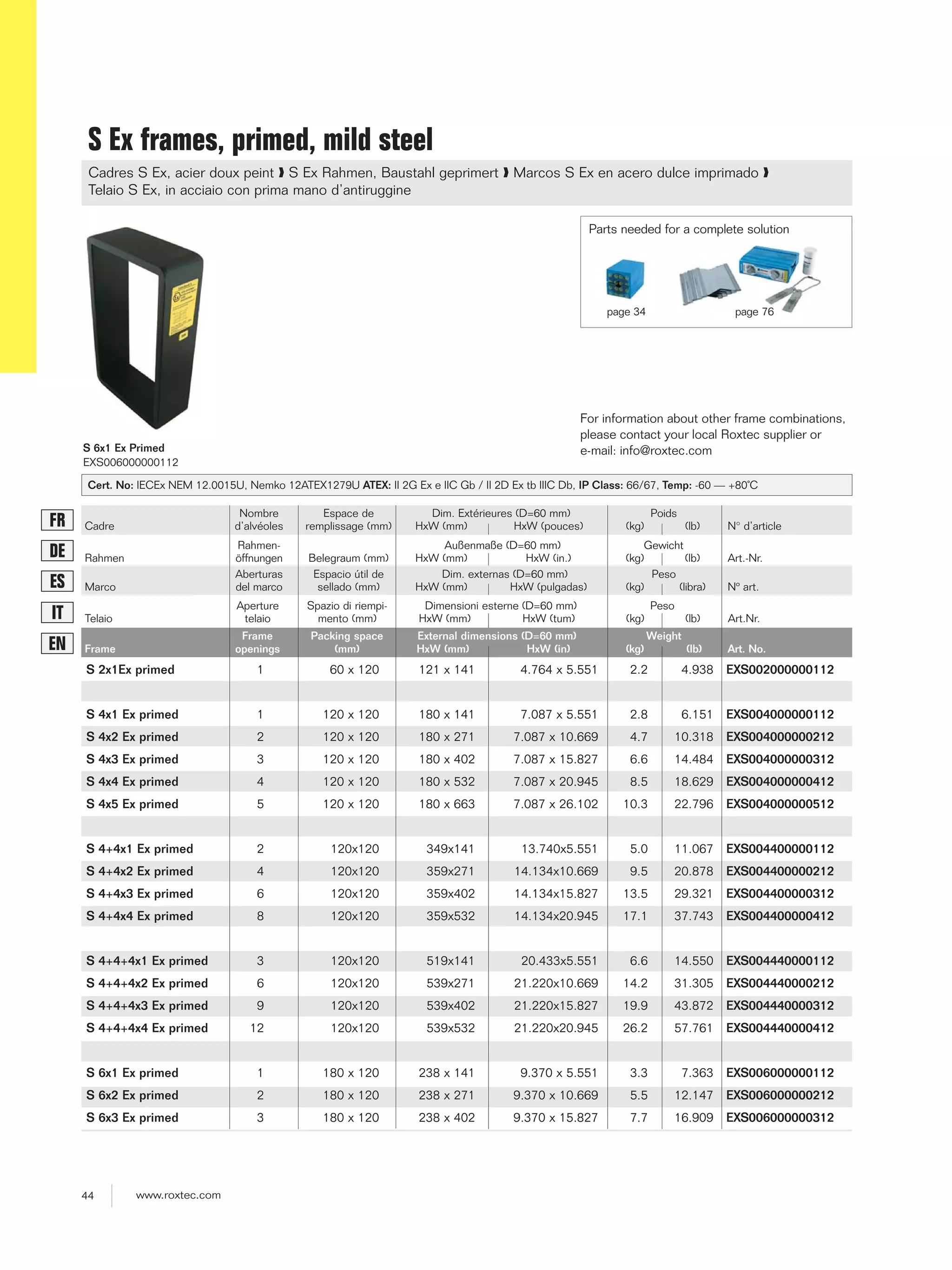 Roxtec_Ex_product_catalogue_EN_FR_DE_ES_IT | PDF