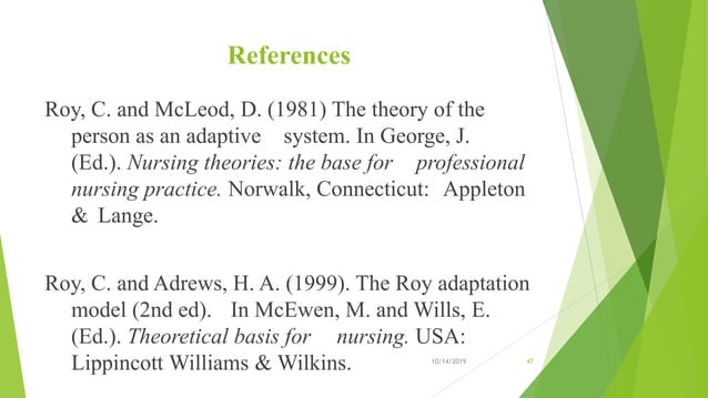 Roy adaptation model | PPTX
