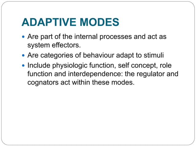ROY ADAPTATION MODEL .pptx | Science