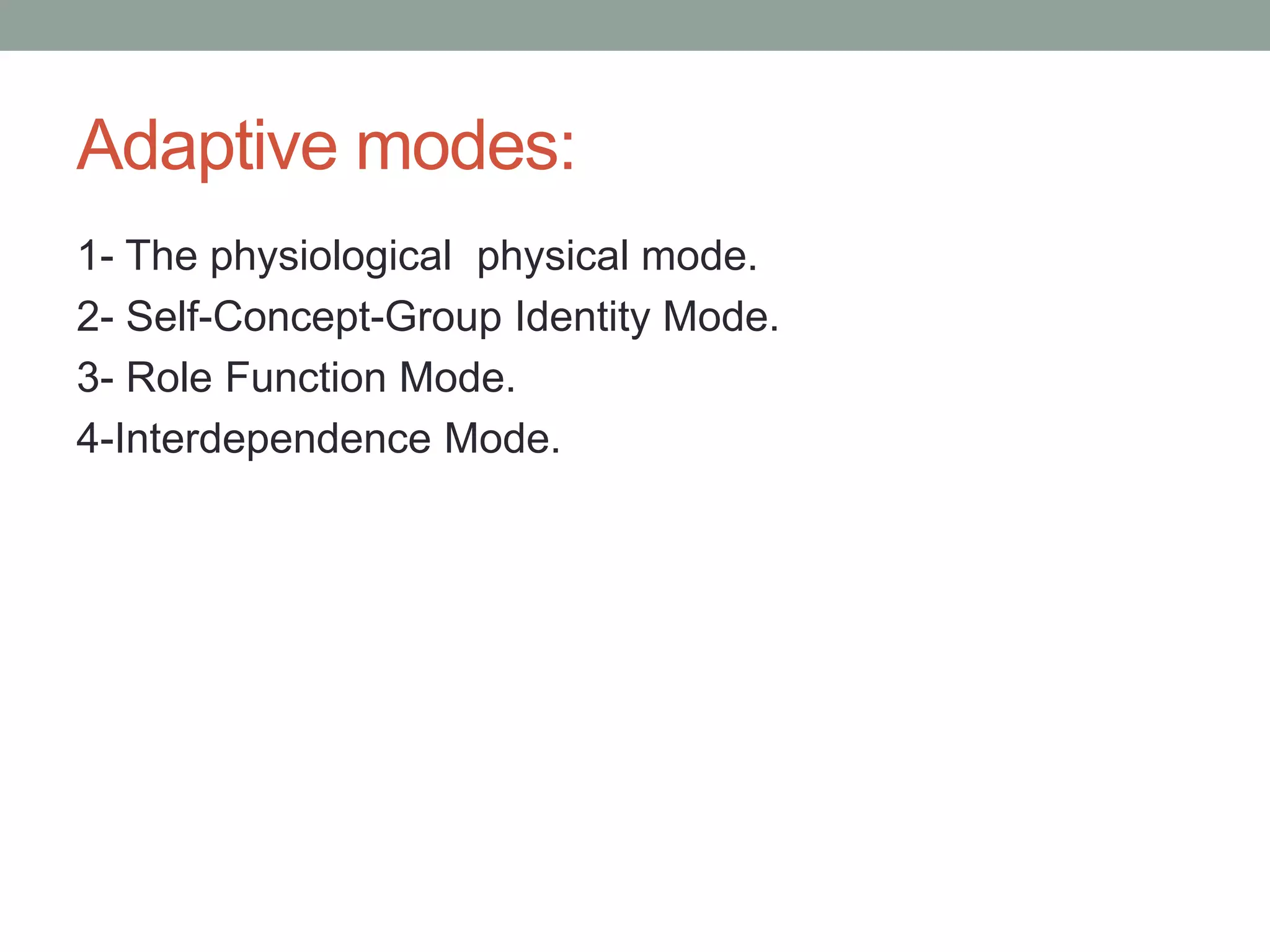 Roy adaptation model | PPTX
