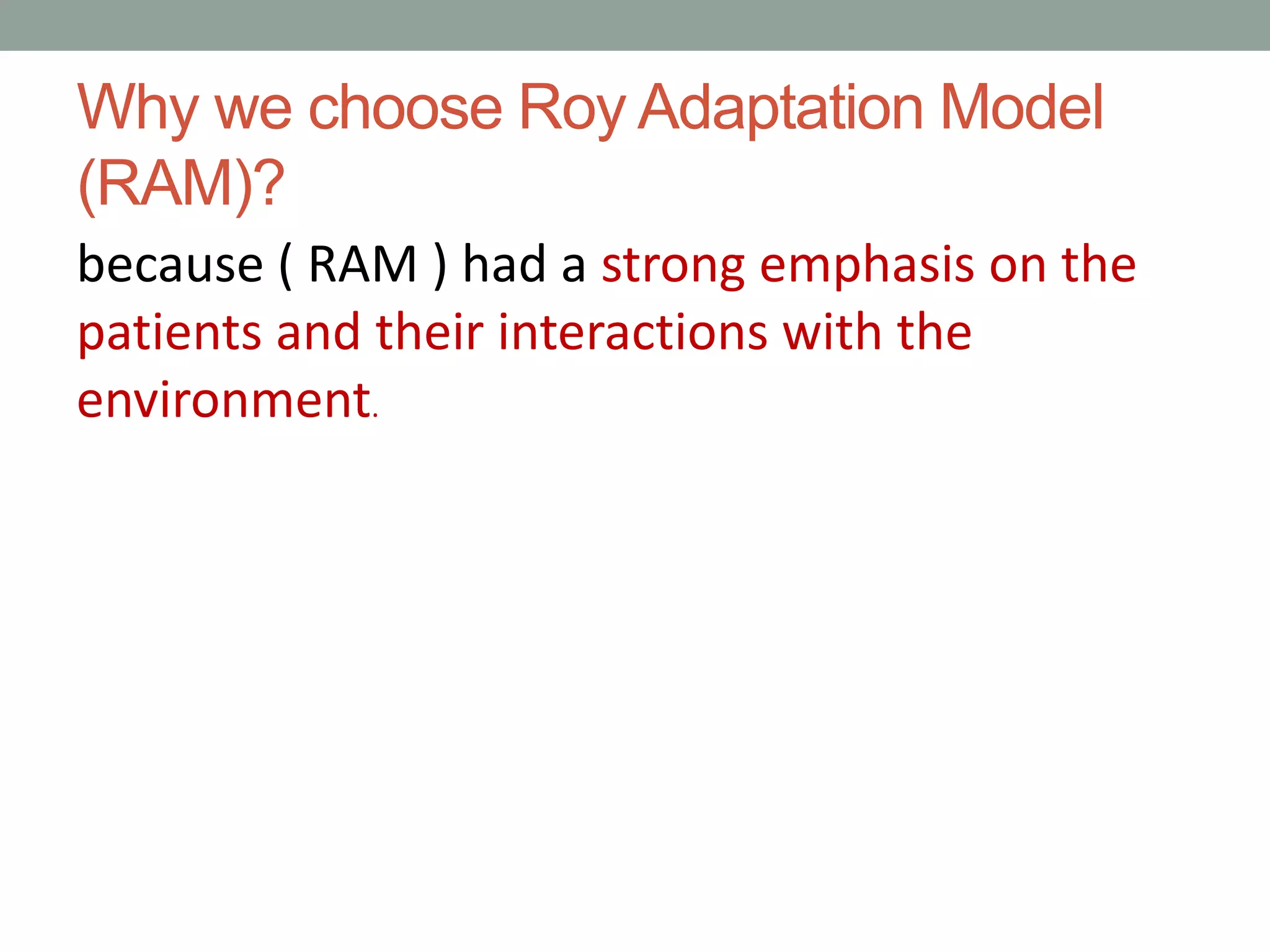 Roy adaptation model | PPTX