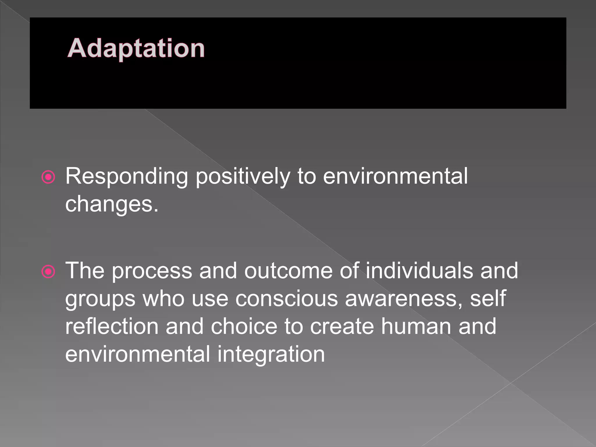 Roy' adaptation theory.pptx | Science