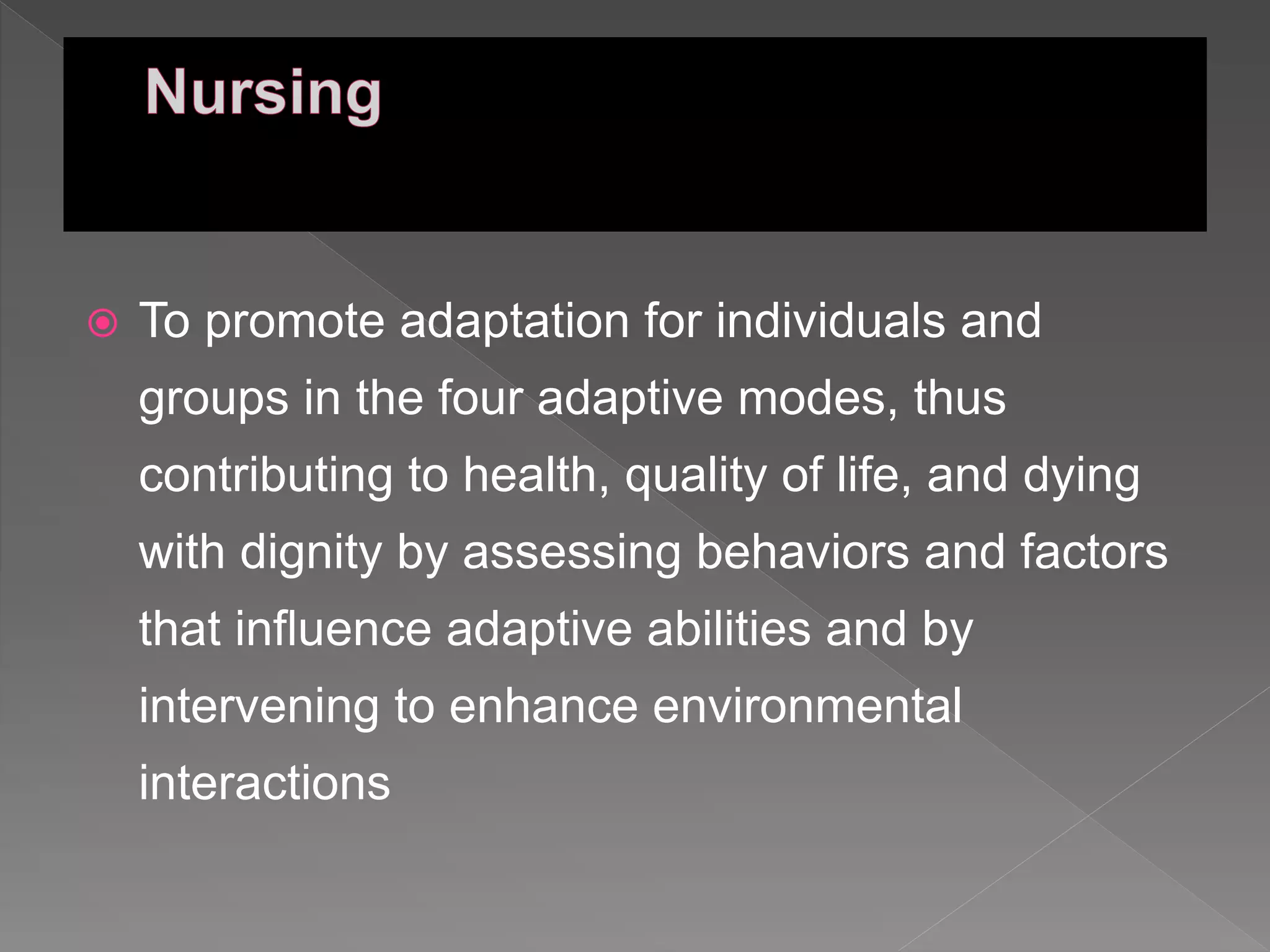 Roy' adaptation theory.pptx