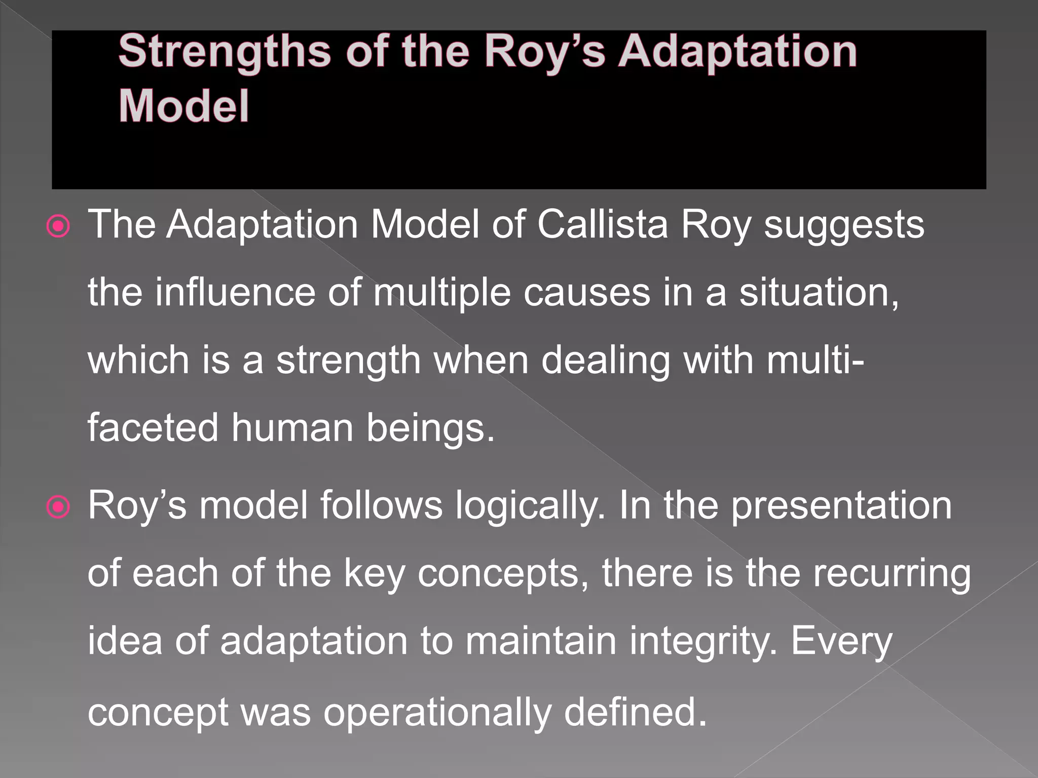 Roy' adaptation theory.pptx