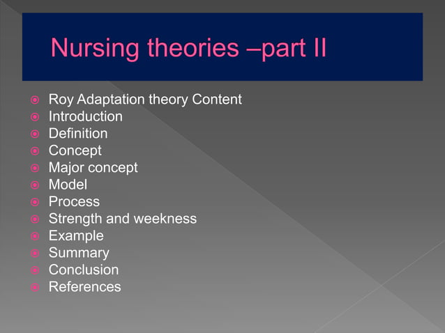 Roy' adaptation theory.pptx | Science