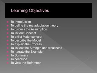 Roy' adaptation theory.pptx