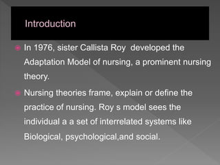 Roy' adaptation theory.pptx