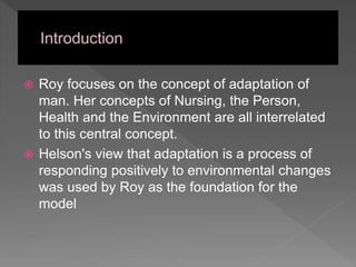 Roy' adaptation theory.pptx