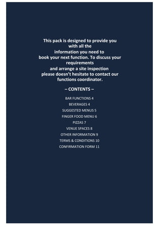 Function Package - The Royal On The Waterfront | PDF