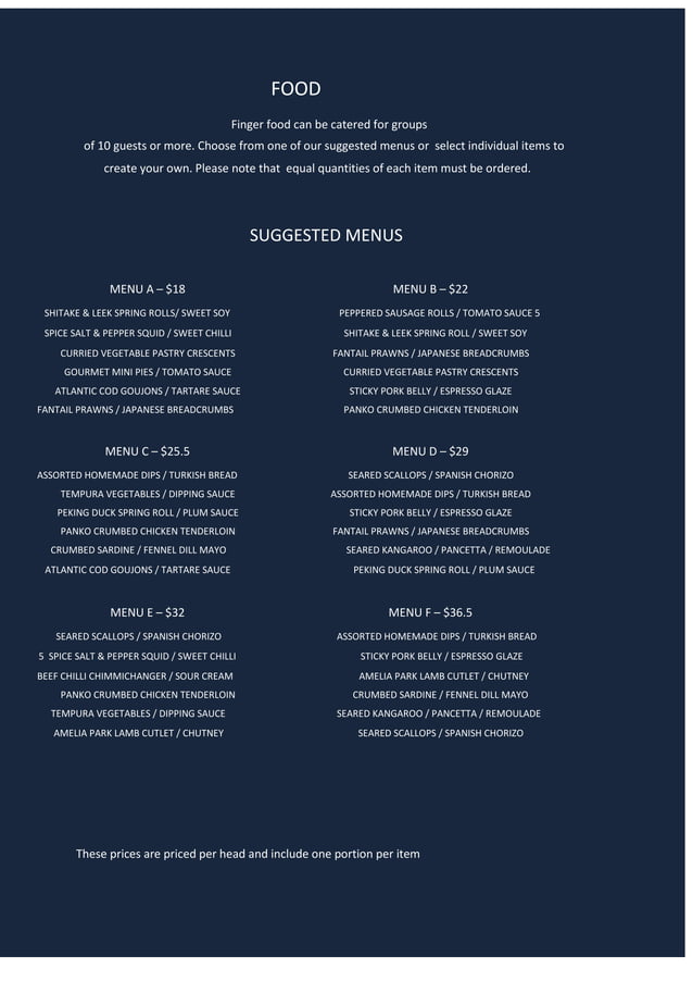 Function Package - The Royal On The Waterfront | PDF