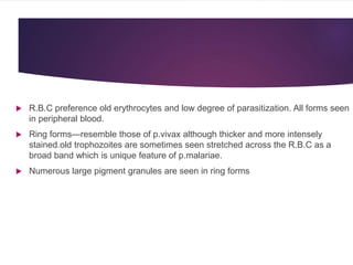 TYPES OF MALARIAL PARASITES | PPSX