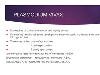 TYPES OF MALARIAL PARASITES | PPSX